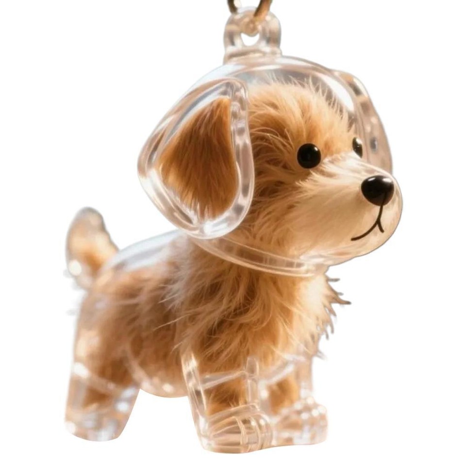 -Pet Hair Storage Creative Keychain Clear Dog Shell Pendant Memorial ...