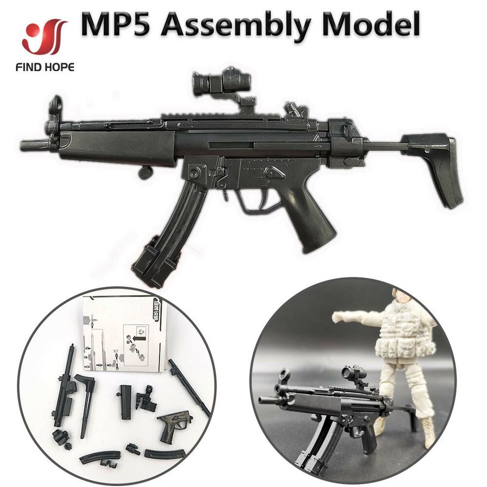 8pcs/set 1/6 Scale 4D Assembly MP5 HK53 UZI Submachine Gun Model KRISS ...