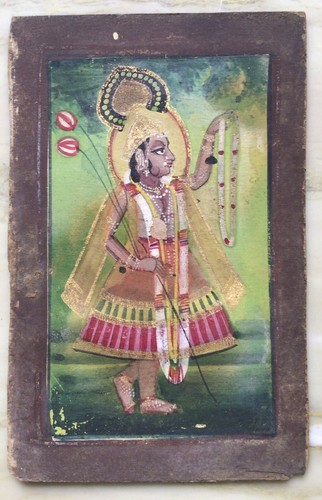 Antique Indian Miniature Painting Krishna India Shrinathji Hindu God ...
