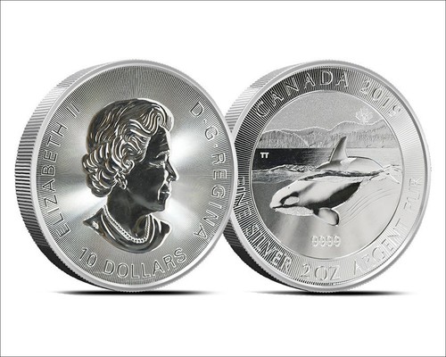 2019 2 oz $10 CANADIAN Silver Coin - Orca Killer Whale - Uncirculated ...