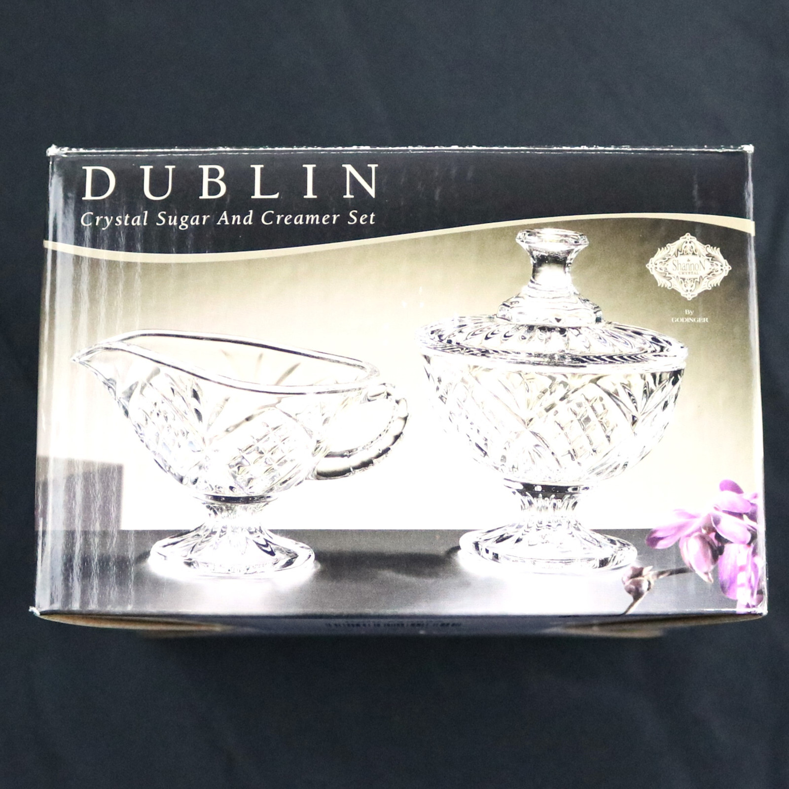 Dublin Crystal Sugar And Creamer Set Shannon Crystal By Godinger New ...