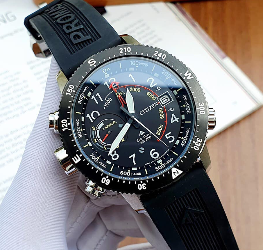 Citizen Promaster Altichron Black Dial Stainless Steel Men's Watch ...