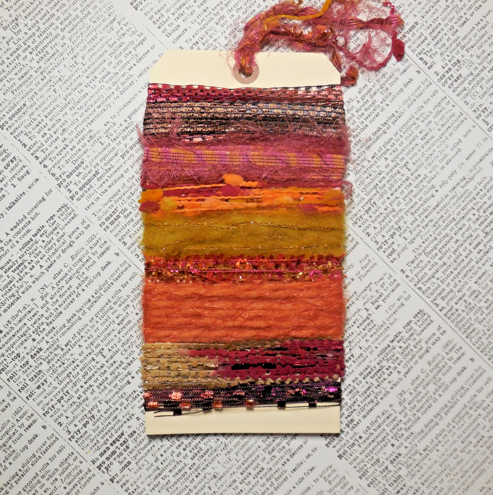 Fiber Art Yarn 24 Yards "Falling Leaves" Crafts Journal Scrapbook Gift ...