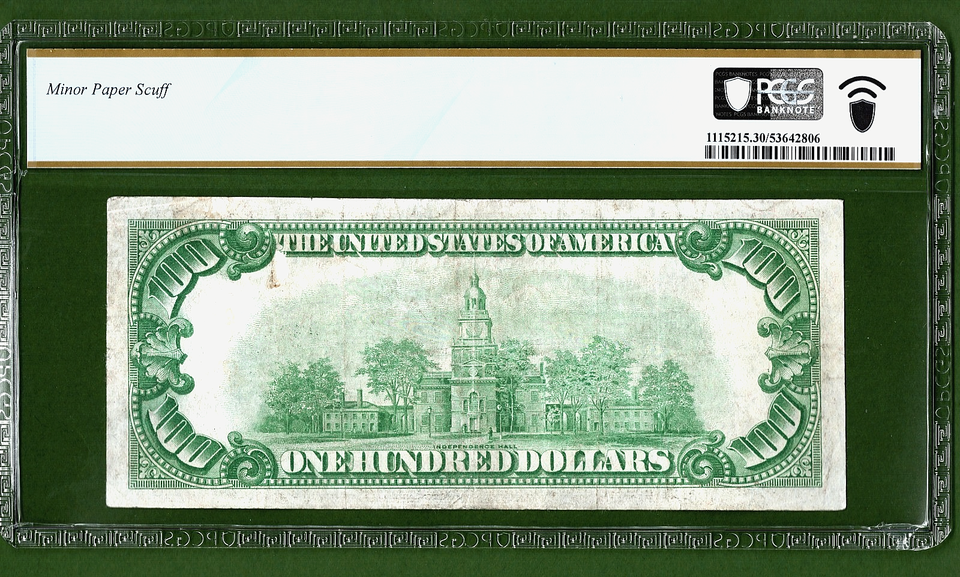 1928💲100 Federal Reserve 🌟NUMERICAL 7 STAR NOTE 🌟 PCGS 30 | eBay
