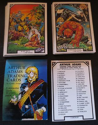1989 MARVEL ARTHUR ADAMS COMIC IMAGES TRADING CARD SET + HEADER CARD | eBay