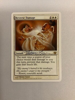 MTG Magic Reverse Damage Signed Artist Proof x1 9th Edition Thomas ...