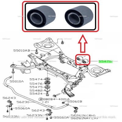 For Nissan Pathfinder Armada Rear Differential Carrier Bushing 55470 ...
