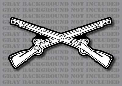 Infantryman Infantry Branch Crossed Muskets Rifles US Army Decal | eBay