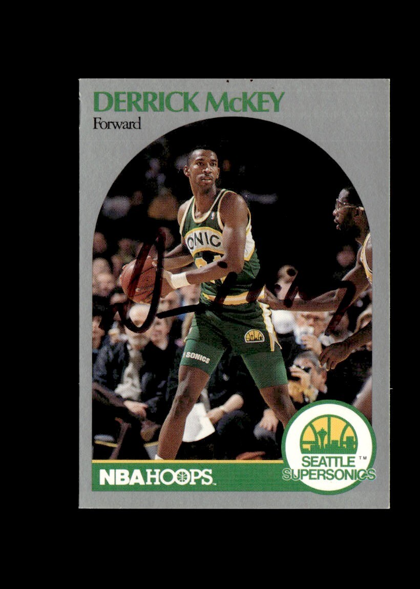 Derrick McKey 1990-91 Hoops Sonics authentic autographed card | eBay