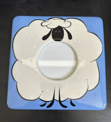 Burton & Burton Baby Blue Sheep Hand Painted Ceramic Photo Picture ...