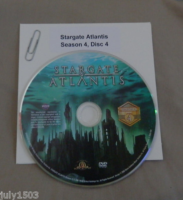 (1) NEW Stargate Atlantis Season 4 Disc 4 Replacement DVD - Single Disc ...