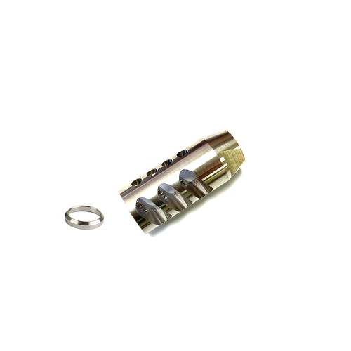 Stainless Muzzle Brake 1/2-28 thread .22LR .22 Compensator Ruger 1022 ...