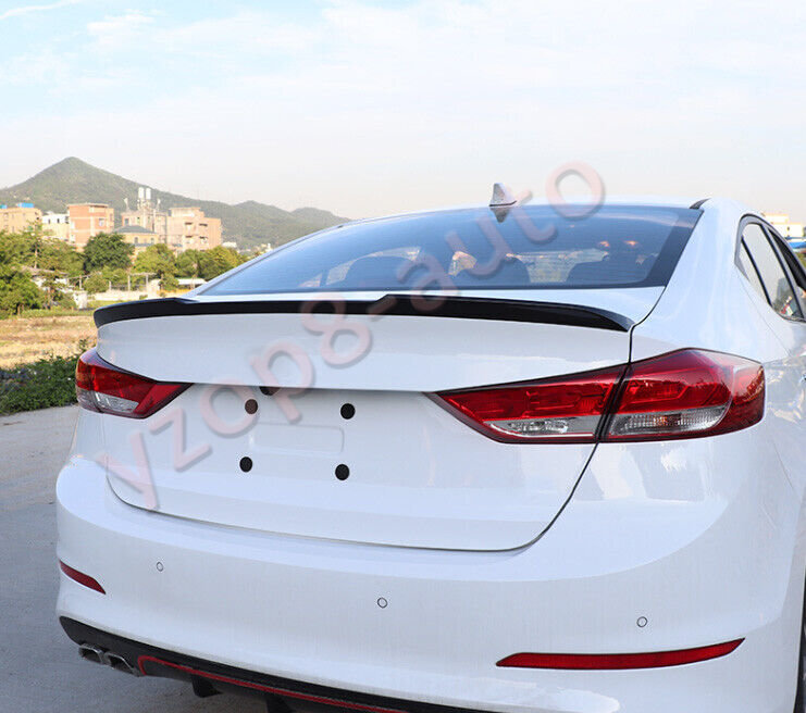 Fit For Hyundai Elantra 2017-2019 Glossy Black Rear Boot Spoiler Wing ...