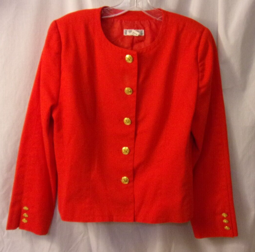 Celine Paris Jacket Orange Button Down Size Small Cotton Very Nice ...