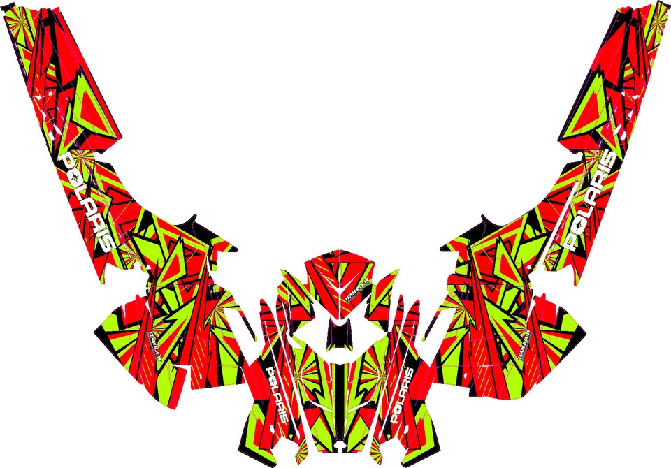 2010-2015 Polaris RMK Pro Graphic Kit Wrap Decals Stickers Thunder ...