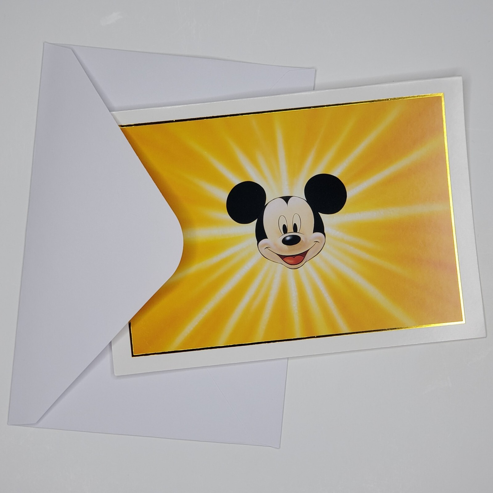 Sunburst Mickey Mouse Blank Greeting Card Disney Notecard Postcard ...