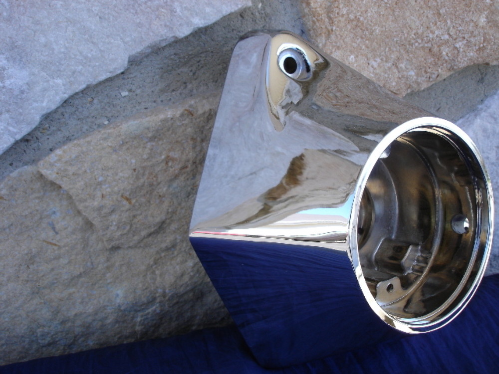 CHROME GEAR CASE NOSE CONE COVER FOR HARLEY SHOVELHEAD 73-92 CAM COVER ...