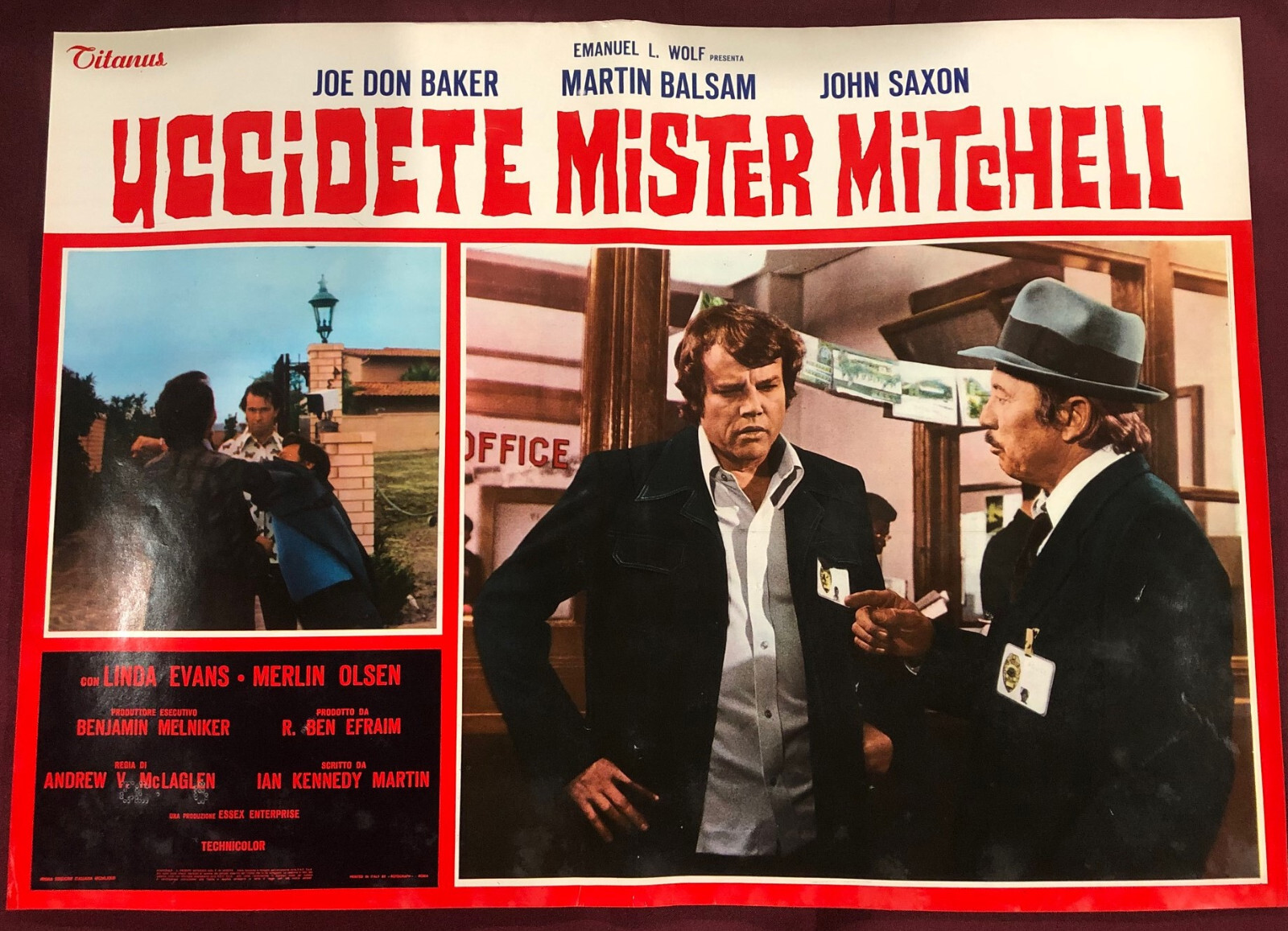 MITCHELL MOVIE POSTER ITALIAN 1975 JOE DON BAKER JOHN SAXON 2 | eBay