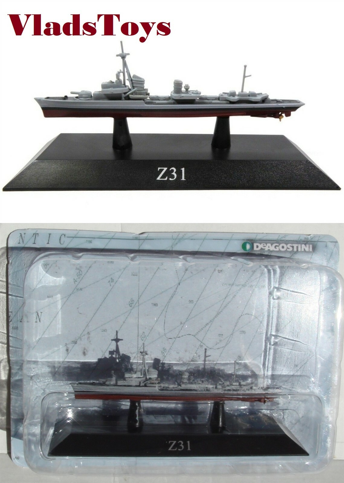 DeAgostini 1/1250 German Kriegsmarine destroyer Z31 - 1942 DAKS64 | eBay