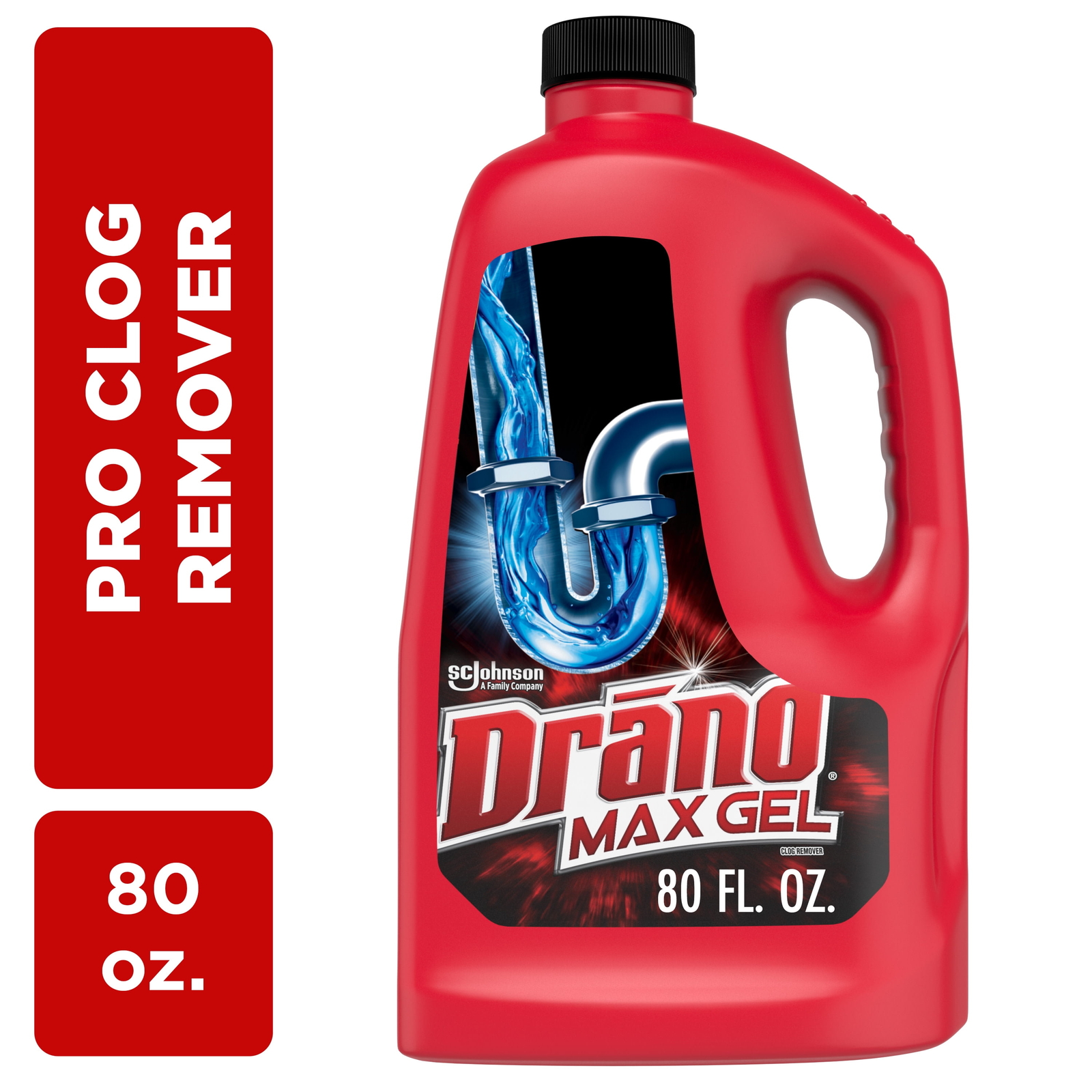 Drano Max Gel Drain Clog Remover, 80 Oz, 1 Count Drainage Unblocked Gel ...