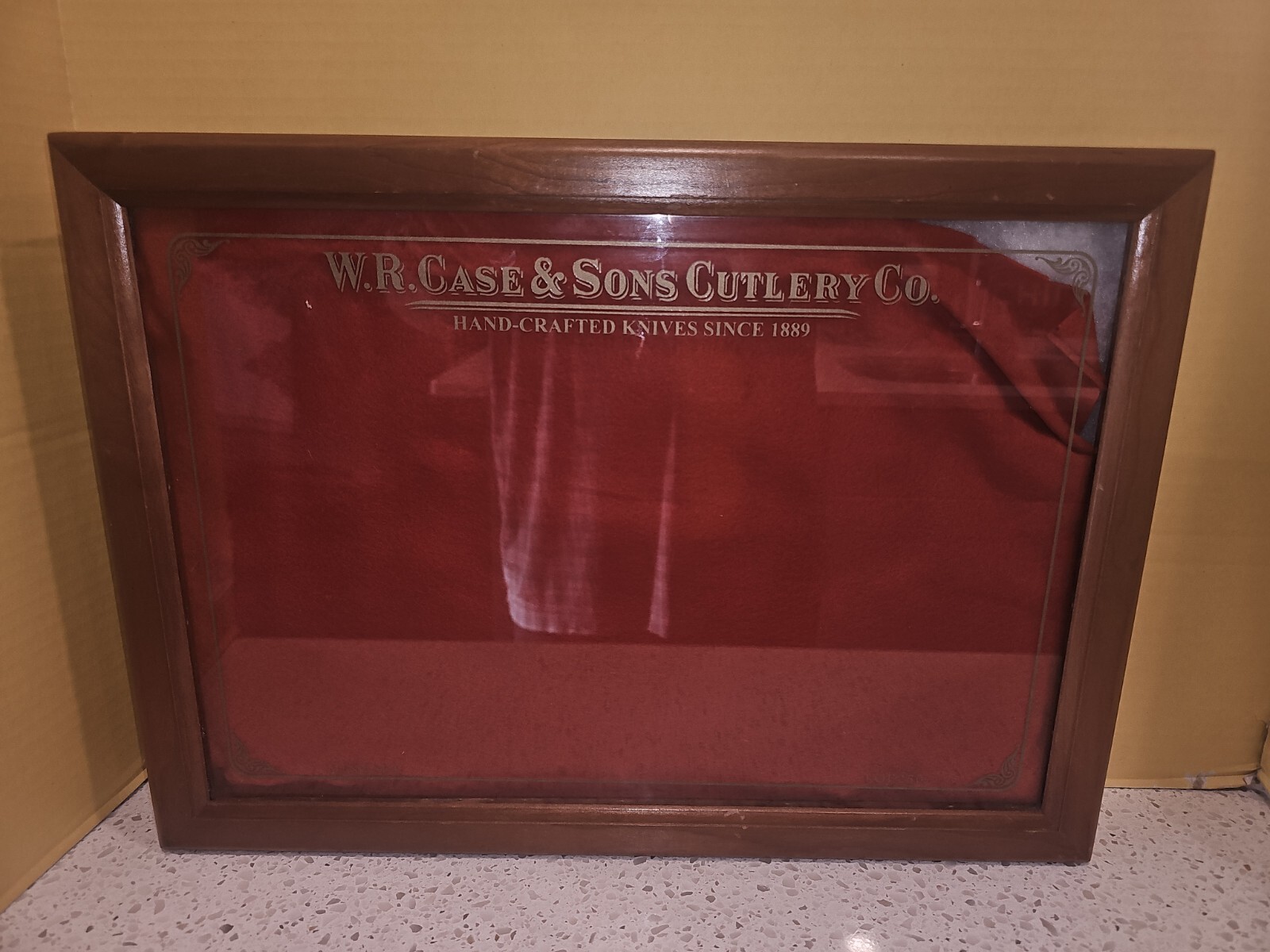 WR Case & Sons Cutlery Co. Knives USA Salesman Display Case Box Wood ...