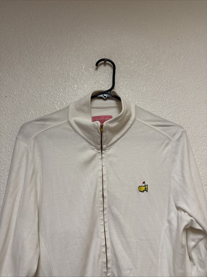 Magnolia Lane Augusta National Masters While Cotton Full Zip Jacket Sz ...