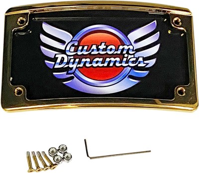 Custom Dynamics Gold Radius LED License Plate Frame (LPF-RAD-G-LP) | eBay