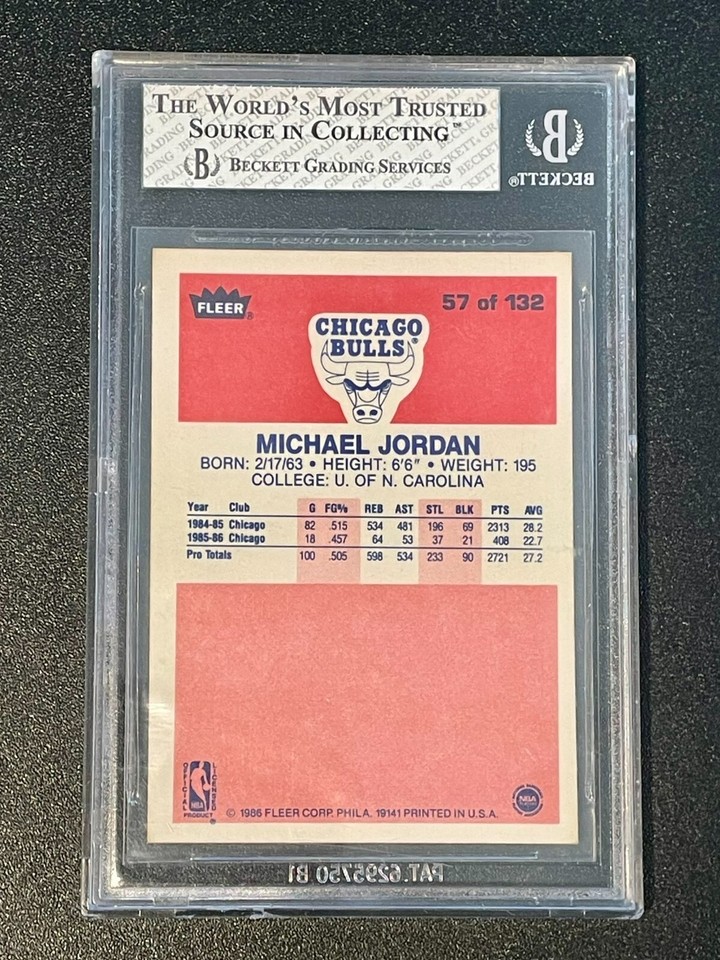 1986-87 Fleer #57 Michael Jordan RC BG 8 UNDERGRADED | eBay