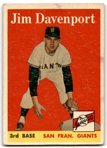1958 Topps Jim Davenport San Francisco Giants #413 | eBay