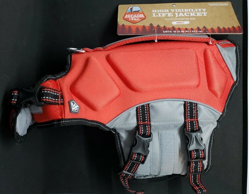 Arcadia Trail High Visibility Red Flotation Life Jacket For Dogs Size ...