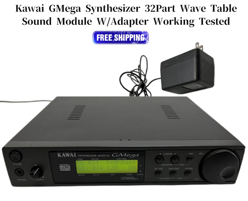 Kawai GMega Synthesizer 32Part Wave Table Sound Module W/Adapter ...