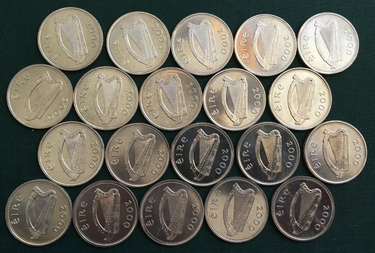 Ireland - 1 Punt Year 2000 Millennium Punt - Wholesale Lot of 20 ...