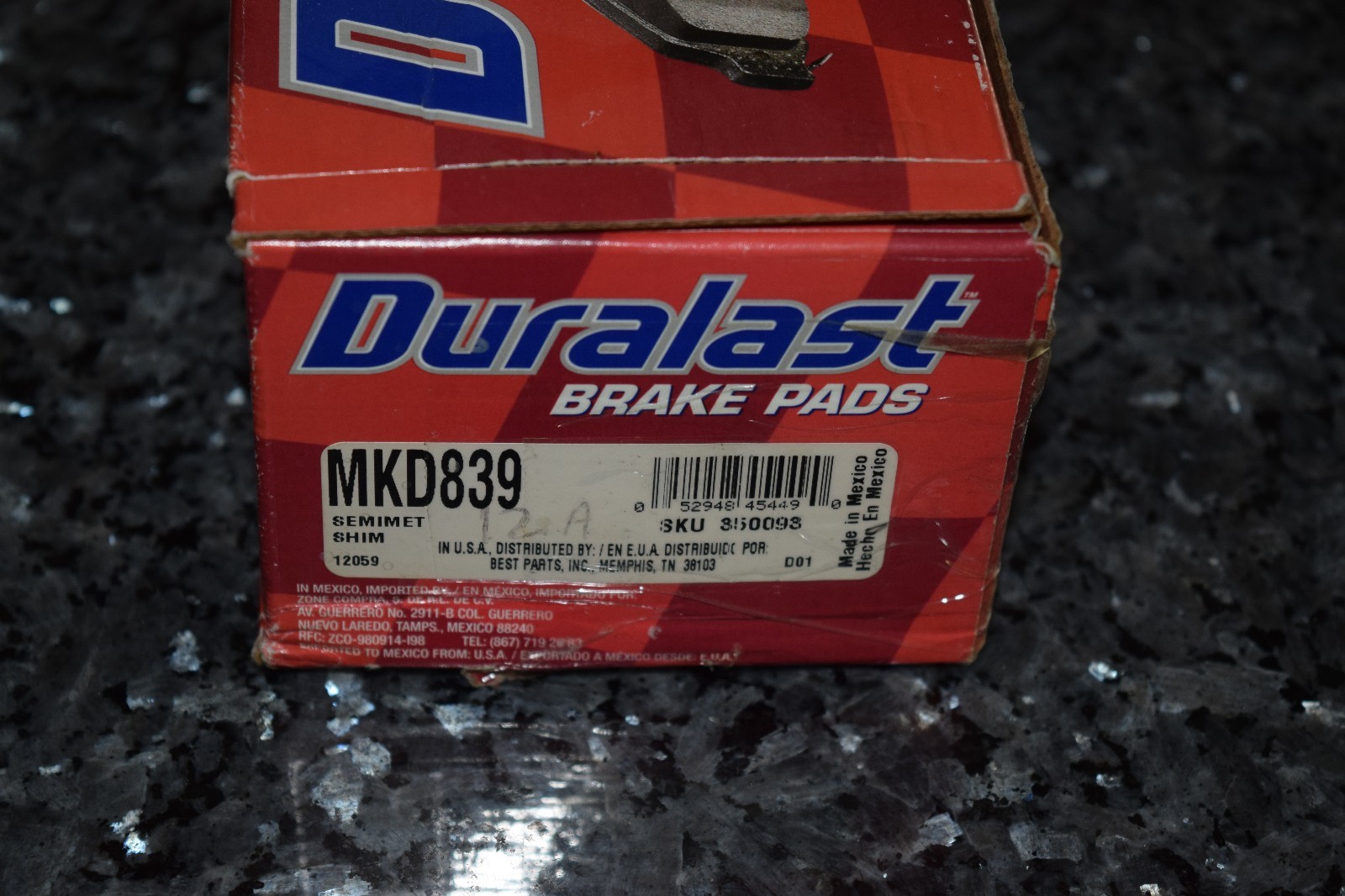 Disc Brake Pad-duralast MKD Brake Pad Front DURALAST by AutoZone MKD839 ...