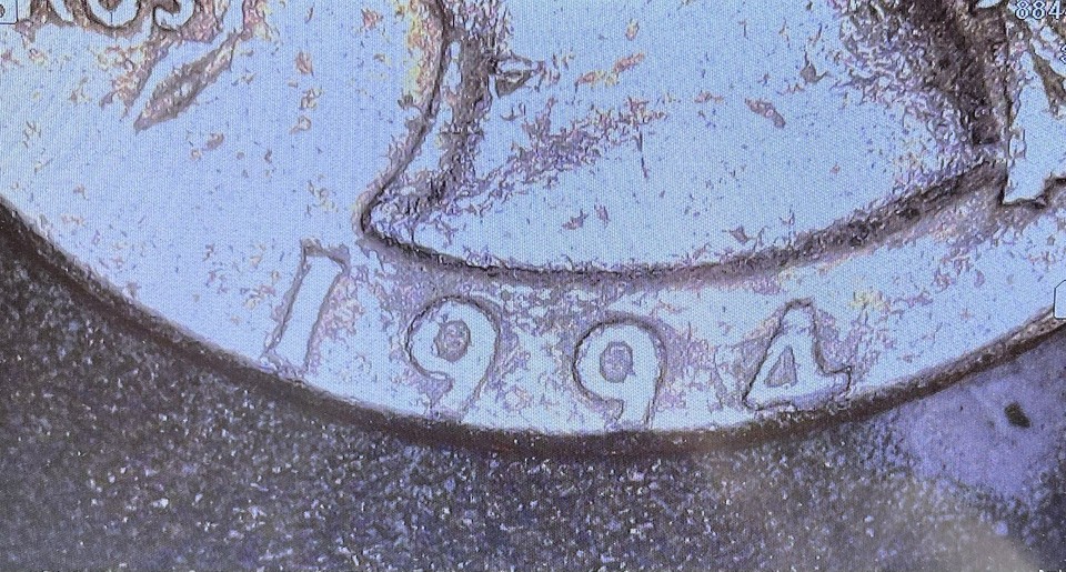 1994-P Washington Quarter Error Coin W/ Off Center Strike 10% Rough ...