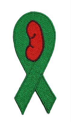 Kidney Disease Green Awareness Ribbon Iron On Patch Dialysis Kidney ...