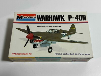 Warhawk P-40N model kit Monogram in box 1/72 scale | eBay