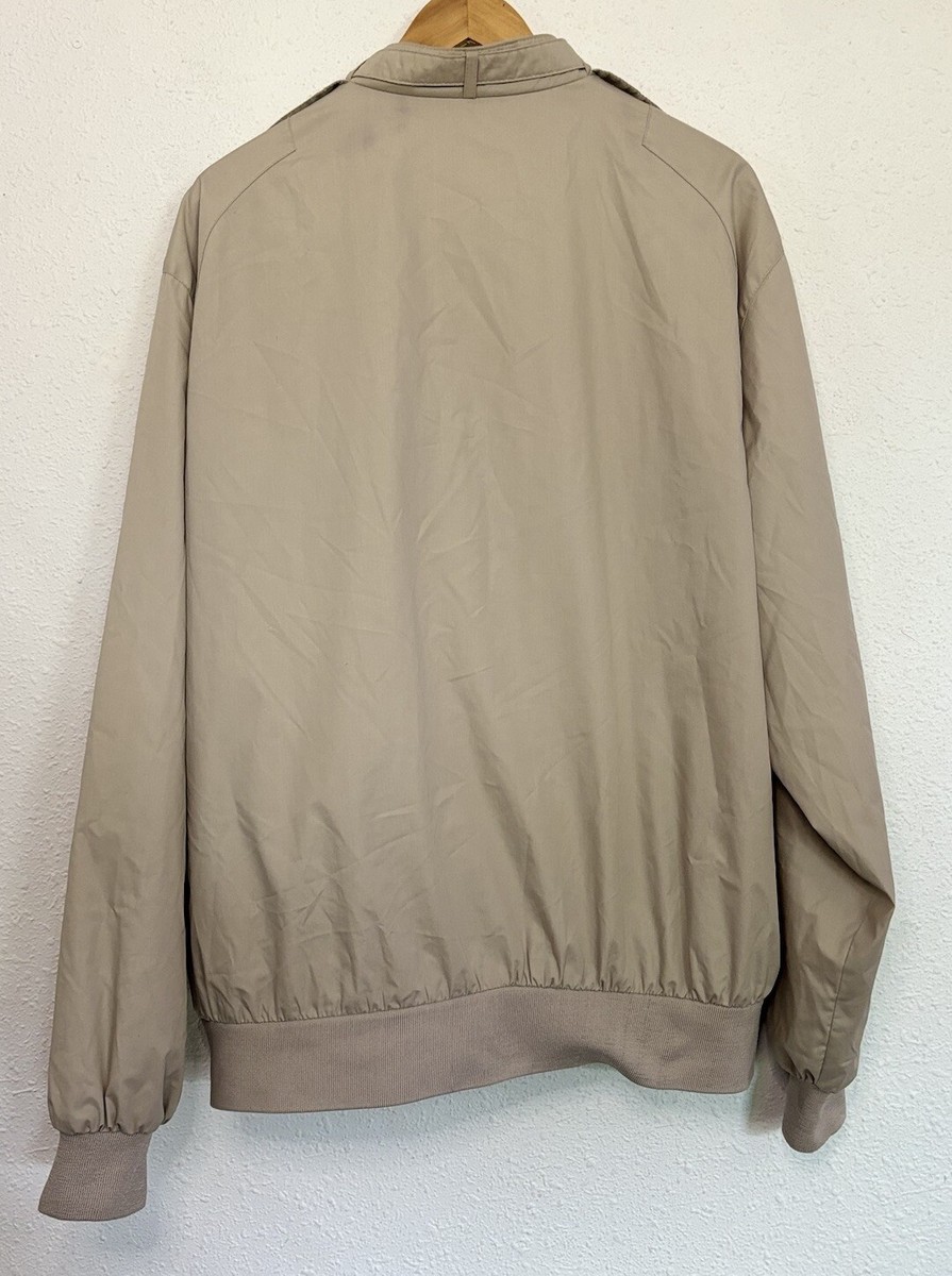 Members Only Vintage Jacket Mens XLT Beige Full Zip Racer Members Only Vintage Jacket Mens XLT Beige Full Zip Racer