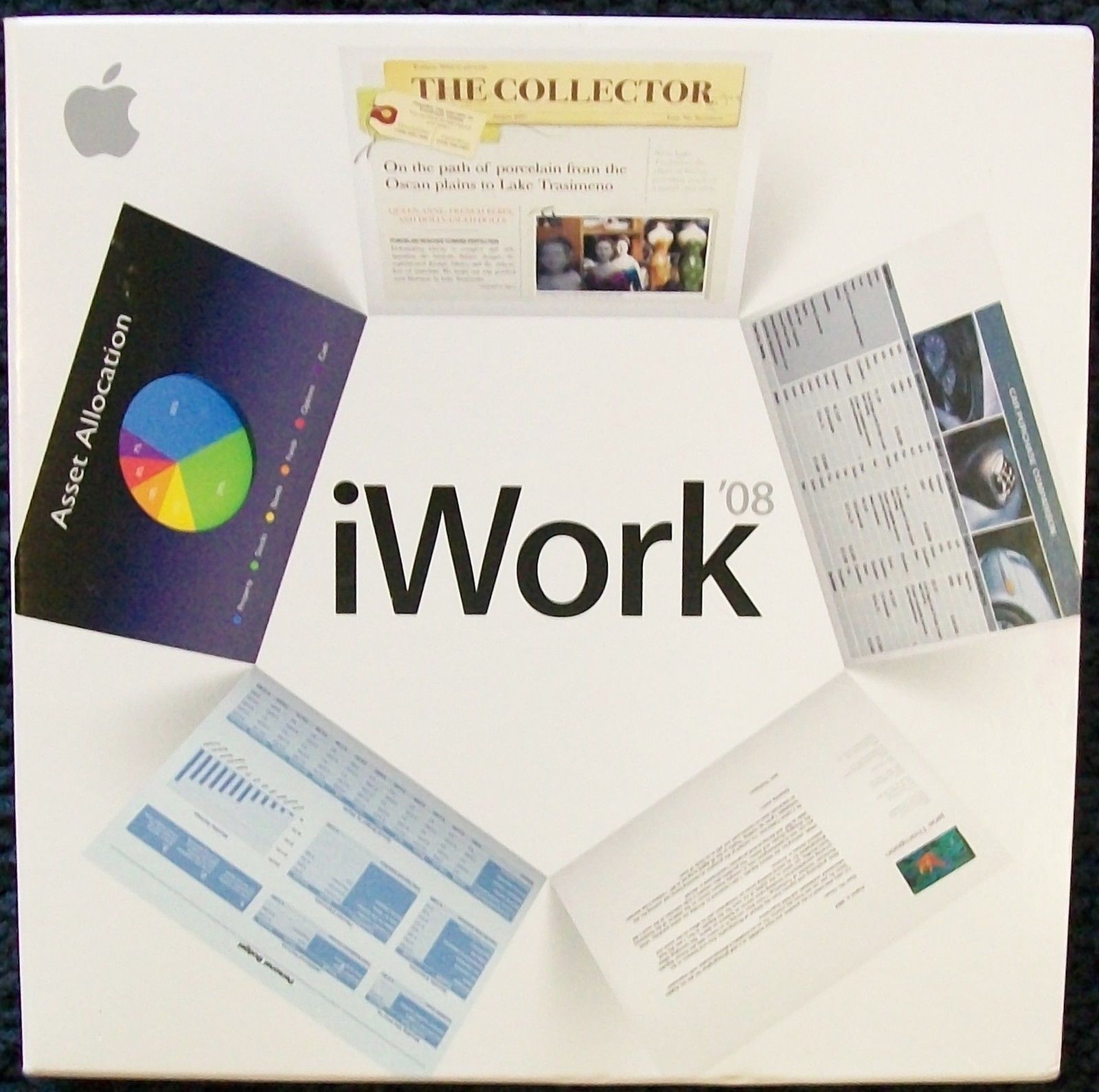 APPLE IWORK '08 FOR MAC ON CD W/ SERIAL NUMBER & MANUAL (MINT) SHIPS ...