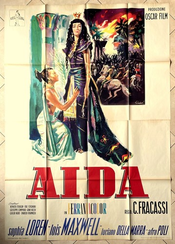 POSTER ITALIAN MOVIE MEMORABILIA AIDA SOPHIA LOREN MAXWELL PEPLUM RARE SEXY GIRL | eBay