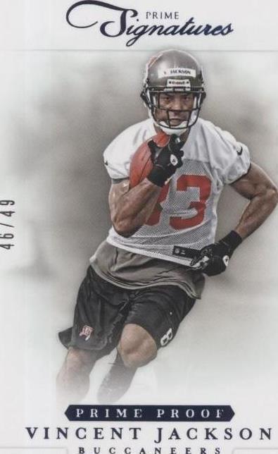 2012 Panini Prime Signatures - Vincent Jackson #69 Prime Proof Blue /49 ...