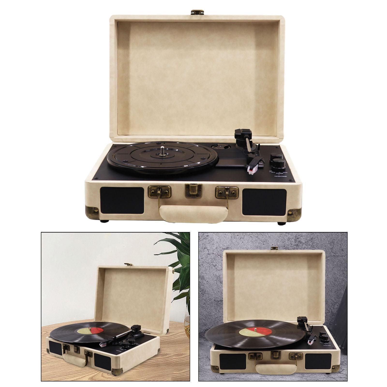 Vinyl Records Player Retro Design Built in Speakers for Living Room ...
