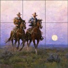Western Tile Backsplash Jim Rey Cowboy Art Ceramic Mural RW-JRA007 | eBay