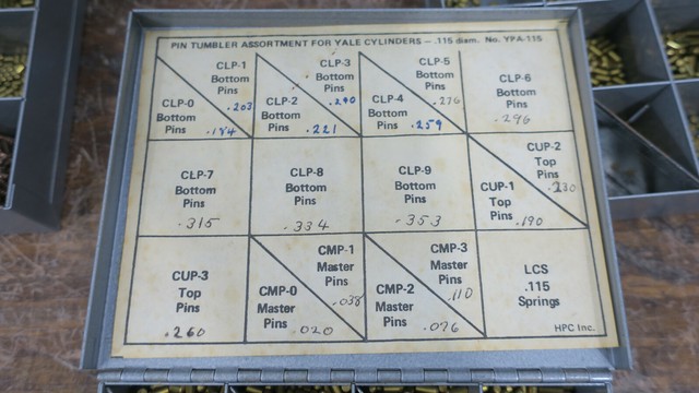 3 Sets Locksmith Lock Pin Tumbler Pinning Kits YALE YPA-095 YPA-115 YPA ...