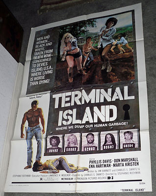 TERMINAL ISLAND orig 1973 EXPLOITATION movie poster PHYLLIS DAVIS/MARTA ...