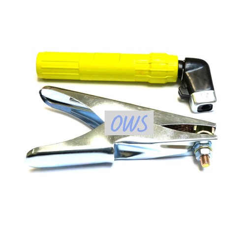 400A Electrode Holder & Earth Clamp Set - MMA Arc welding 400 AMP TWIST ...