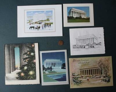 SIX Abraham Lincoln Memorial Washington DC Christmas & Greeting cards ...