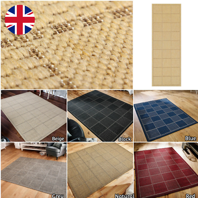 Checked Modern Design Rug Anti Slip Kitchen Patio Indoor Outdoors ...