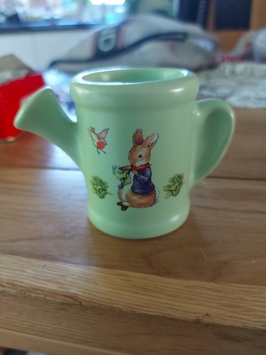 Beatrix Potter Vintage Peter Rabbit Green Watering Can Egg Cup | eBay UK