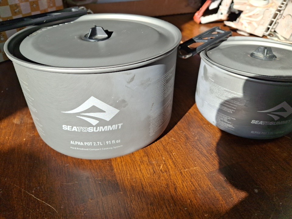 2 Sea to Summit Compact Lightweight Aluminum Camping Alpha Cook Pot 1.2 ...
