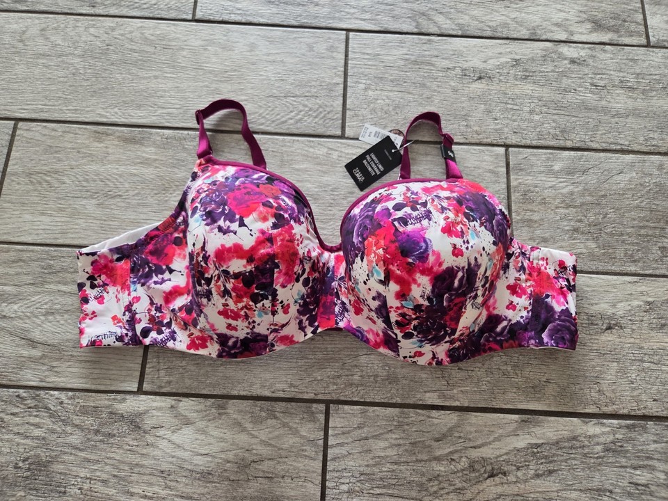 Torrid Curve Lightly Lined Full Coverage Balconette Bra 54B Floral ...